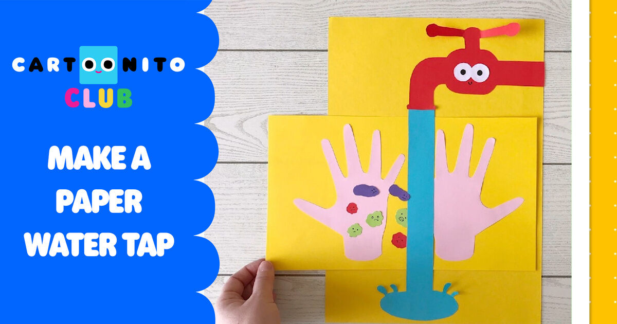 How to make a paper water tap | Cartoonito Club Videos | Cartoonito